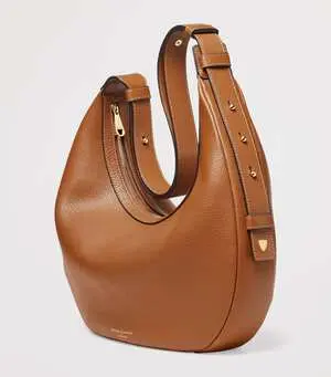 ASPINAL OF LONDON Large Soho Crescent Cross-body Bag - Brown