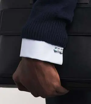 BABETTE WASSERMAN LONDON Rhodium-plated Retro Bug Car Cufflinks