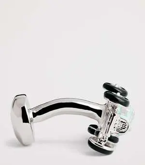 BABETTE WASSERMAN LONDON Rhodium-plated Retro Bug Car Cufflinks