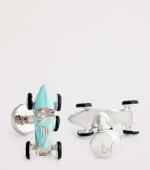 BABETTE WASSERMAN LONDON Rhodium-plated Retro Bug Car Cufflinks