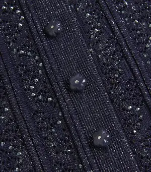 Sandro Embellished-knit Cropped Cardigan