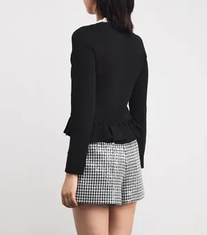 Sandro Detachable-collar Peplum Cardigan