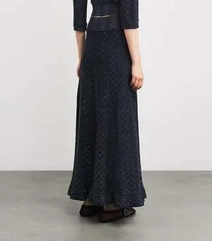 Sandro Knitted Embellished Maxi Skirt