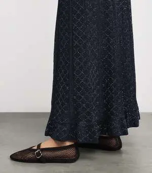 Sandro Knitted Embellished Maxi Skirt