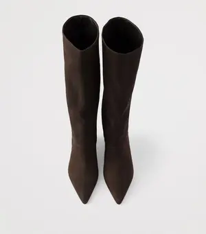 Prada Heeled Suede Boots