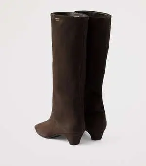 Prada Heeled Suede Boots