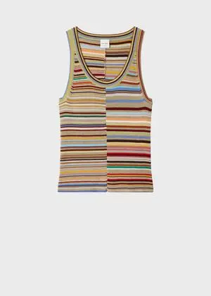 Paul Smith Signature Stripe Merino-wool Blend Knitted Vest