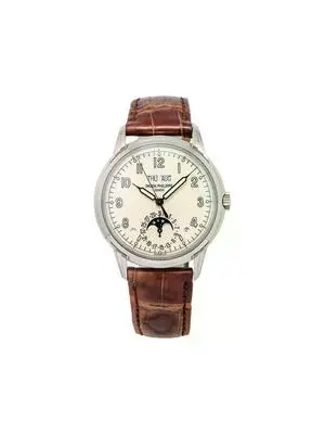 Patek Philippe 40mm Perpetual Calendar Strap Watch - Neutrals