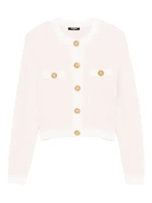 Balmain Tweed Cardigan - Pink
