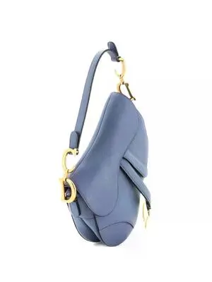 Dior Saddle Handbag Leather Mini Shoulder Bag - Blue