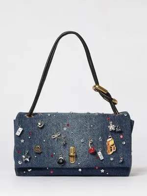 Marc Jacobs Embellished Denim Shoulder Bag - Blue