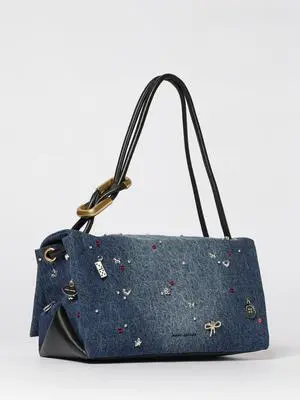 Marc Jacobs Embellished Denim Shoulder Bag - Blue