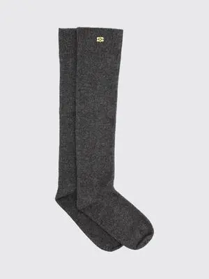 GANNI Ribbed Socks - Charcoal