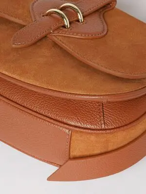 COCCINELLE Suede And Leather Mini Bag - Brown