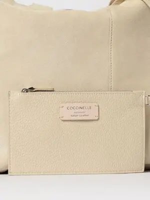 COCCINELLE Suede Shoulder Bag - Sand
