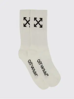 Off-White Ribbed Socks - White
