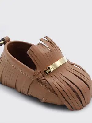 TOD'S Leather Loafer Keychain - Brown