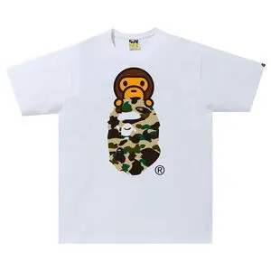 A BATHING APE 1st Camo Milo On Ape Head T-shirt - White