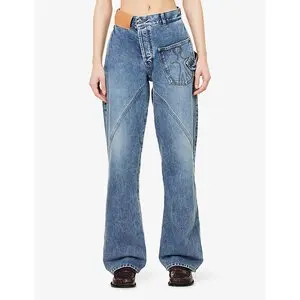 JW Anderson Asymmetric Twisted Waistband Denim Jeans