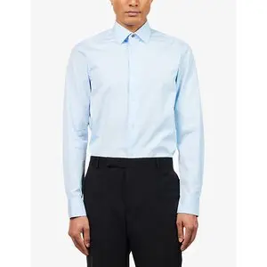Paul Smith Tailored-fit Long-sleeves Cotton-poplin Shirt