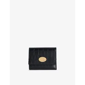 Burberry Cotswolds Foldover Leather Wallet - Black
