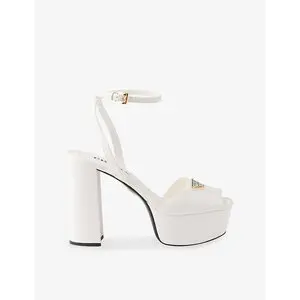 Prada Nappa Leather Platform Sandals - Neutral