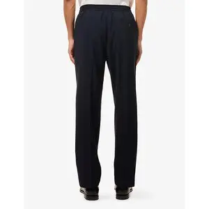 Corneliani Drawstring Straight-leg Wool Trousers