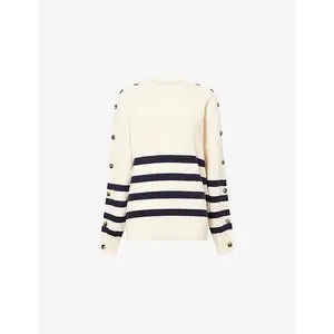 JW Anderson Buttoned-sleeve Breton Wool Jumper