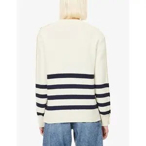 JW Anderson Buttoned-sleeve Breton Wool Jumper
