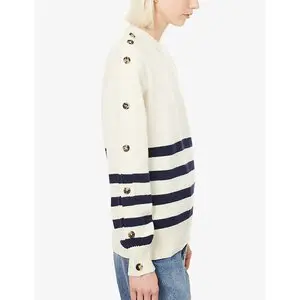 JW Anderson Buttoned-sleeve Breton Wool Jumper