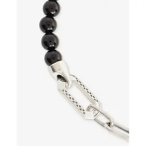THOMAS SABO Chain-link Beaded Sterling Silver Onyx Bracelet