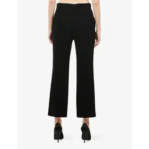 Valentino Garavani Straight-leg Wool Trousers With Logo Hardware