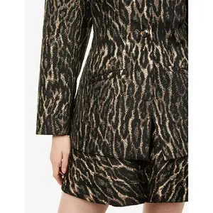GANNI Metallic Cloque Jacquard Blazer