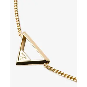 Prada Triangle Pendant Necklace