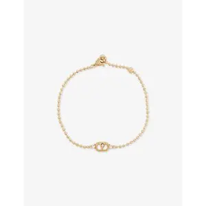 Valentino Garavani Ovalette Ball Chain Bracelet - Oro/crystal