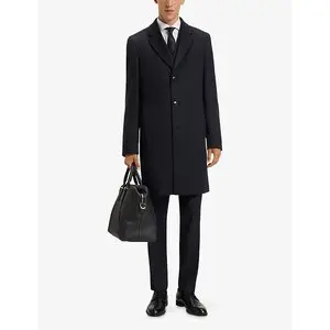 BOSS Single-breasted Wool And Cashmere Coat