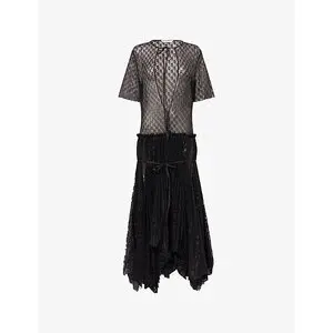 JW Anderson Multi-layer Woven Lace Maxi Dress