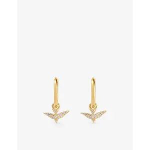 RACHEL JACKSON Dreamcatch Bird Huggie Hoop Earrings - Gold