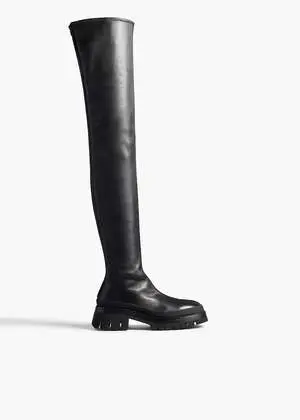 Khaite Fallon Over-the-knee Leather Boot - Black