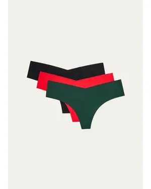 Commando Seamless Microfiber Thongs, Set Of 3