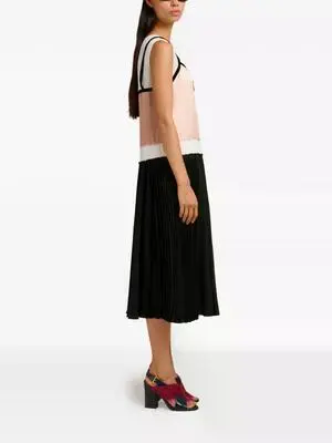 Marni Bow Pleated Midi Dress