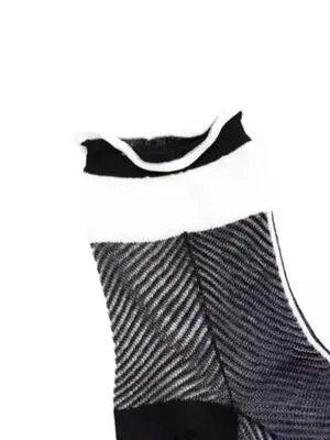 ANTIPAST Herringbone Trim Ankle Socks