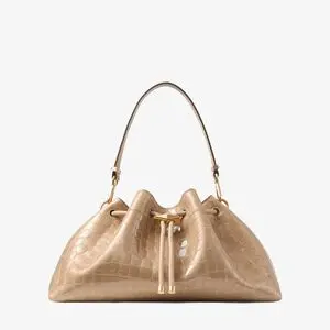 JIMMY CHOO Cinch Medium Shoulder Bag Chai/gold