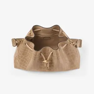 JIMMY CHOO Cinch Medium Shoulder Bag - Chai/gold