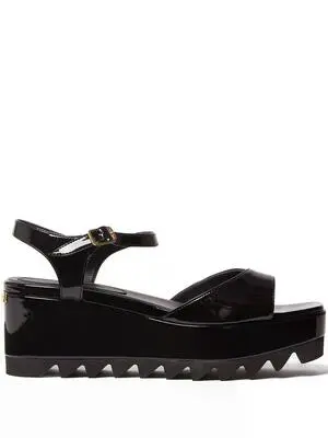 Stella McCartney Platform Buckle Heeled Sandals - Black