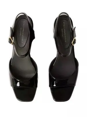 Stella McCartney Platform Buckle Heeled Sandals - Black