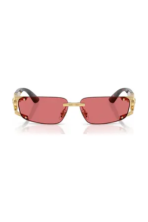 Versace Rectangle Sunglasses With Frame