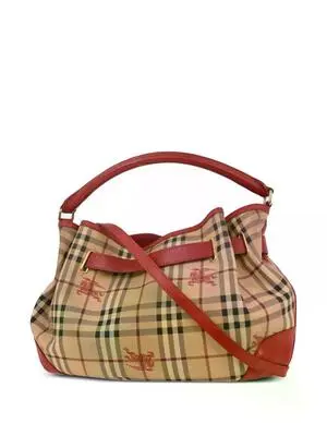 Burberry Checked Tote Bag