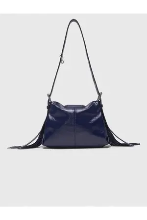 Maje Naplak Leather Miss M Mini Bag - Navy