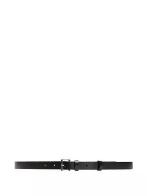 12 STOREEZ Square-buckle Leather Belt - Black